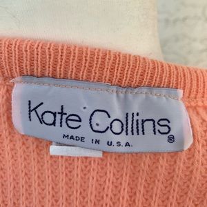 Kate Collins | Sweaters | Vintage Kate Collins Peach Acrylic Sweater ...